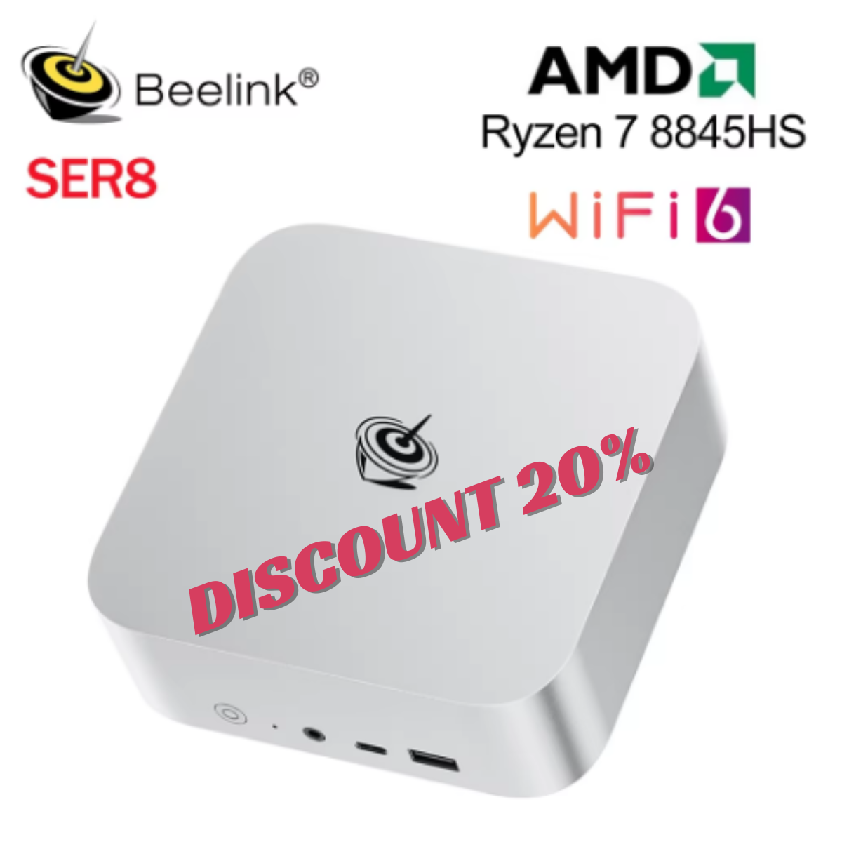ZappAds: Beelink SER8 Powerful AI PC: AMD Ryzen 7 8845HS Mini PC with 32G DDR5, 1T NVMe PCIe 4.0 ...