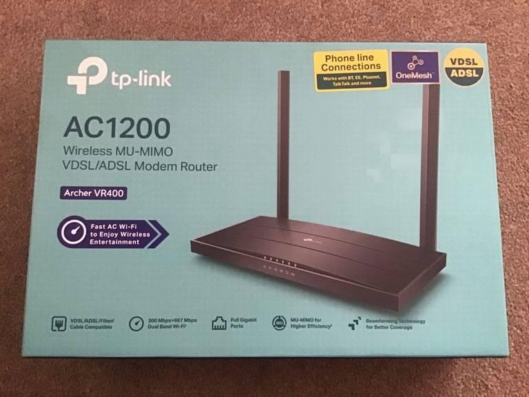 ZappAds: TP Link AC1200 Wireless Modem Router Archer VR400