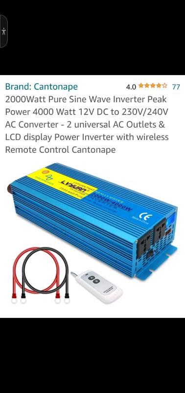 ZappAds: Inverter 12 volts DC converted to 230 volts AC 2000 what's