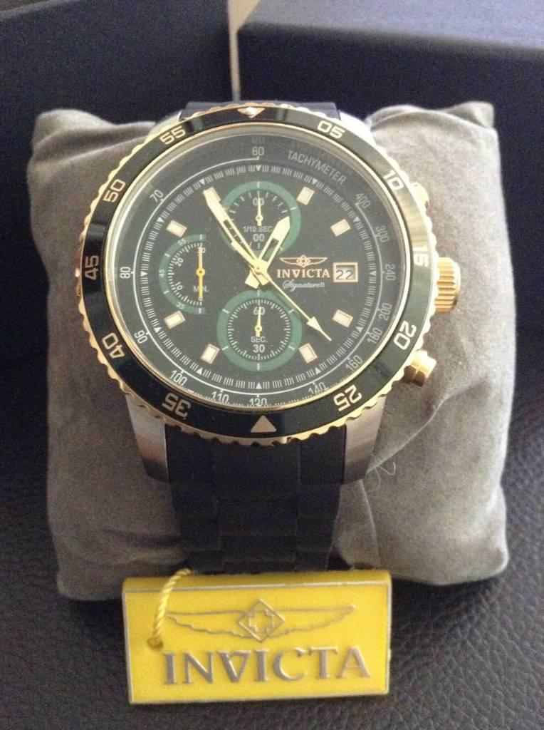 ZappAds: INVICTA SIGNATURE 2 MENS WATCH CHRONOGRAPH DARK RACING GREEN ...
